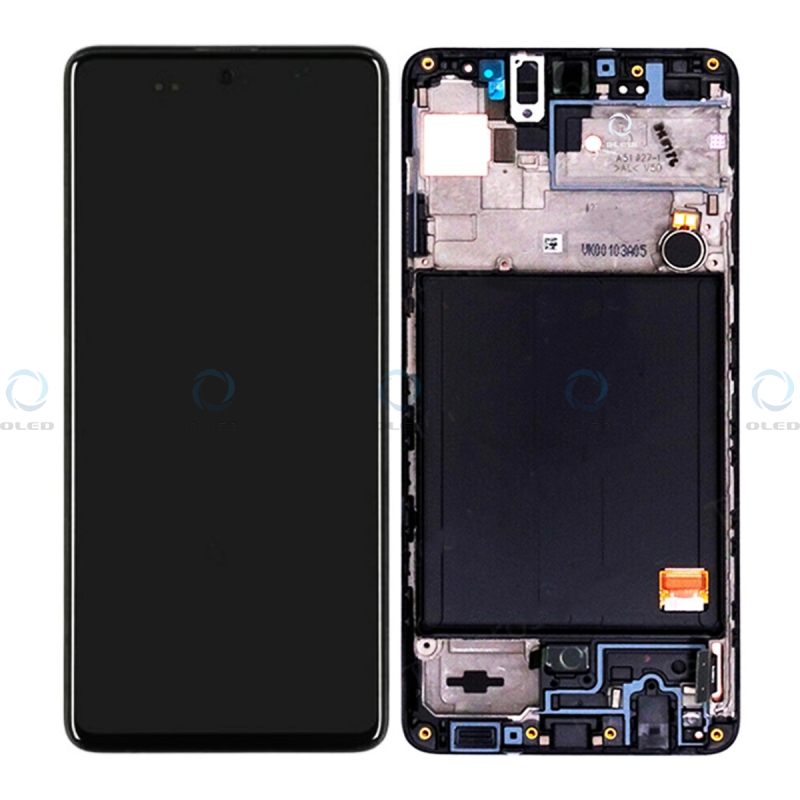 Pantalla completa con marco para Samsung Galaxy A51 SM-A515 negra original